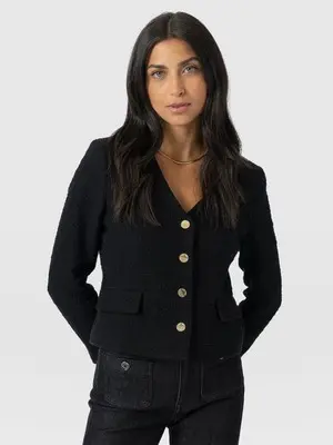 SAINT + SOFIA Margot V-neck Jacket