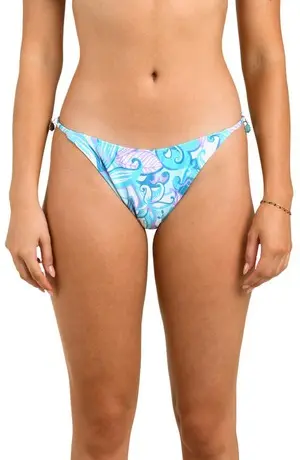 CITRUS Good Side Tab Hipster Bikini Bottom - Blue Multi