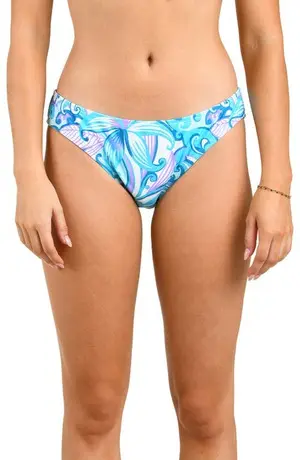 CITRUS Printed Hipster Bikini Bottom - Blue Multi