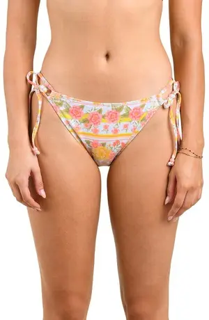 CITRUS Side-tie Hipster Bikini Bottom - White Multi