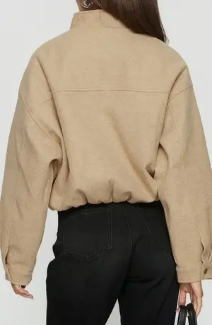 Princess Polly Chayden Cropped Bomber Jacket