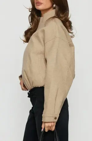 Princess Polly Chayden Cropped Bomber Jacket
