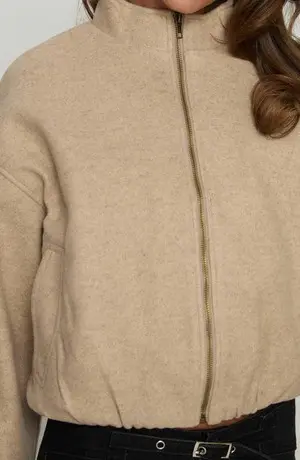 Princess Polly Chayden Cropped Bomber Jacket