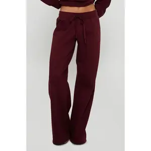 Princess Polly Dodie Wide Leg Sweatpants - Washed Currant