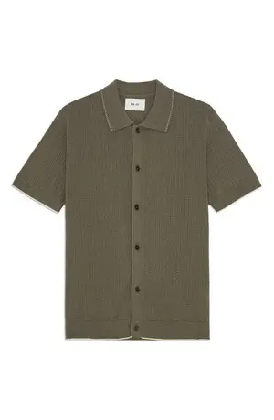 Nn07 Nalo 60039 Tipped Polo Cardigan - Capers