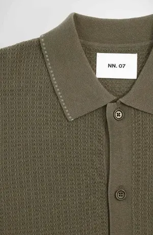 Nn07 Nalo 60039 Tipped Polo Cardigan - Capers