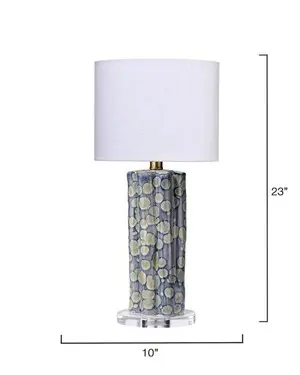 JAMIE YOUNG CO. Flurry Ceramic Small Table Lamp With Linen Shade