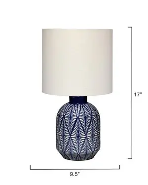 JAMIE YOUNG CO. Highland Ceramic Table Lamp With Linen Shade