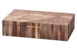 JAMIE YOUNG CO. Palm Marquetry Decorative Box - Brown