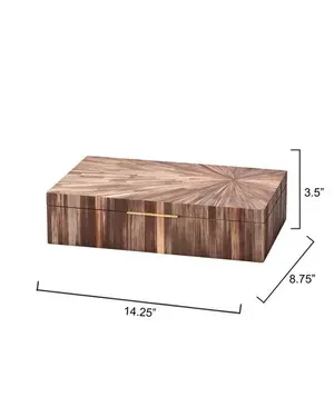 JAMIE YOUNG CO. Palm Marquetry Decorative Box