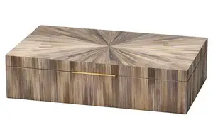 JAMIE YOUNG CO. Palm Marquetry Decorative Box - Grey