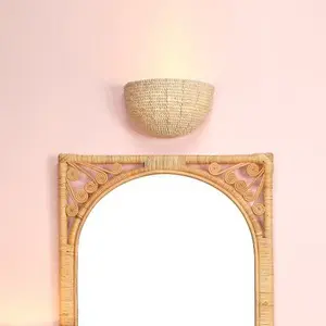 JAMIE YOUNG CO. Barnacle 1-light Beaded Demi Lune Wall Sconce