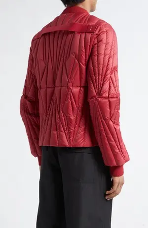 Moncler Geocamo Flight Down Bomber Jacket - Red