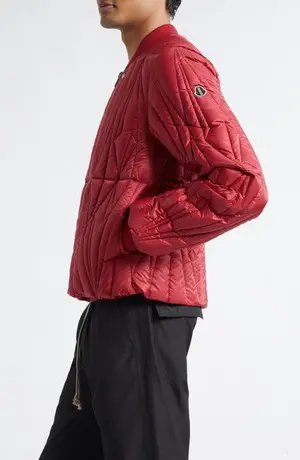 Moncler Geocamo Flight Down Bomber Jacket - Red