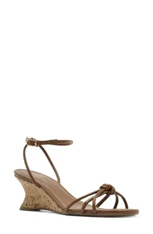 AREZZO Thara Ankle Strap Wedge Sandal - Soul Natural