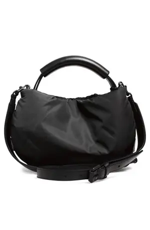 Moschino Handle Me Nylon Top Handle Bag - Black 00b On2