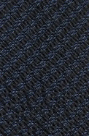 Thom Browne Striped Wool Necktie - Navy