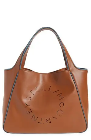 Women's Brown Faux Leather Tote Bags