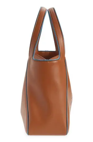 Stella McCartney Perforated Logo Faux Leather Tote - Brandy