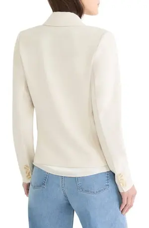 NIC+ZOE Stretch One-button Blazer - Coconut