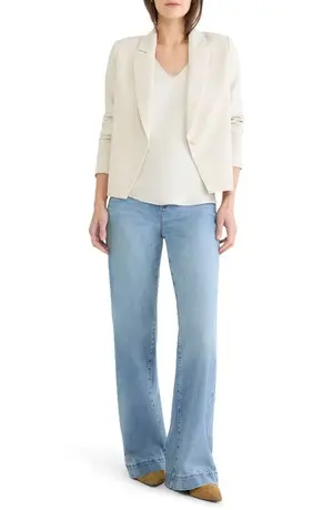 NIC+ZOE Stretch One-button Blazer - Coconut