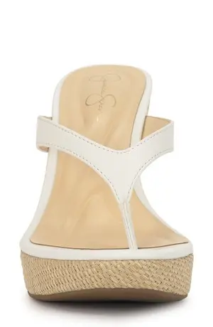 Jessica Simpson Jyseta Platform Wedge Flip Flop - Bright White