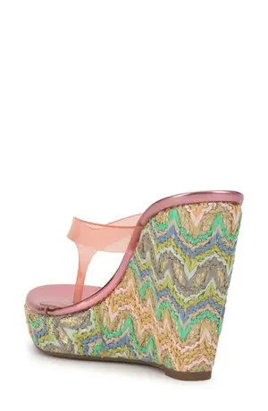 Jessica Simpson Jyseta Platform Wedge Flip Flop - Red 01