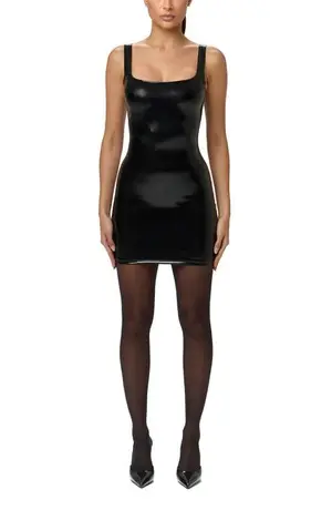 Naked Wardrobe Vinyl Mini Dress