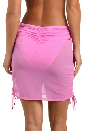 SUNSHINE 79 Mesh Cover-up Miniskirt - Blush