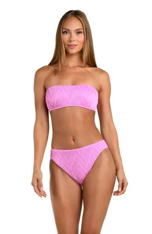 SUNSHINE 79 Ethereal Echo Jacquard Bandeau Bikini Top