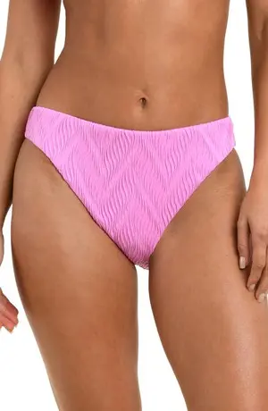 SUNSHINE 79 Ethereal Echo Mid Waist Bikini Bottoms - Blush