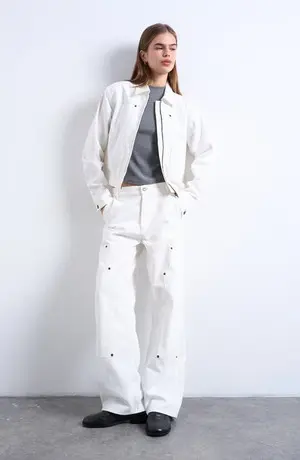 Topshop Column Straight Leg Jeans