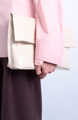 Topshop Oversized Button-up Shirt With Darted Cuffs - Pink