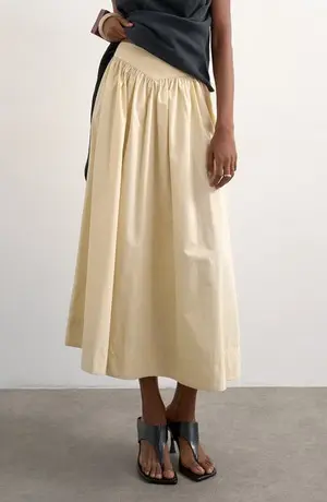 Topshop Saloon Maxi Skirt - Buttermilk