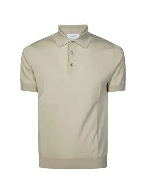 PAOLO PECORA Polo Shirt With Logo - Beige