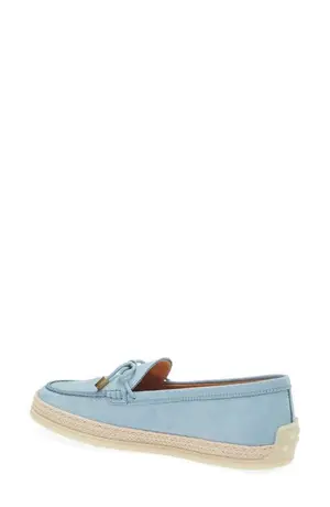 TOD'S Raffia Trim Boat Shoe