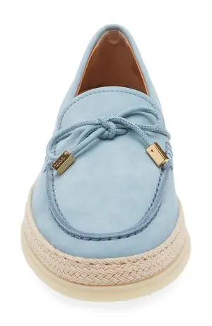TOD'S Raffia Trim Boat Shoe