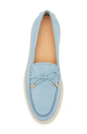 TOD'S Raffia Trim Boat Shoe
