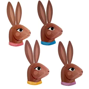JOLLITY & CO Chocolate Bunny Dinner Plates - Brown