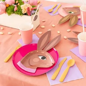 JOLLITY & CO Chocolate Bunny Dinner Plates