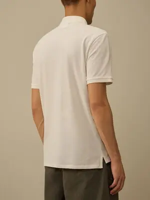 C.P. COMPANY Piquet Polo Shirt - White