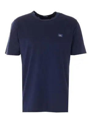 C.P. COMPANY Logo Cotton T-shirt - Blue