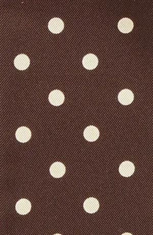 Valentino Garavani Polka Dot Reversible Silk Twill Skinny Scarf