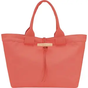Longchamp Le Roseau Large Cotton Canvas Tote - Sunset