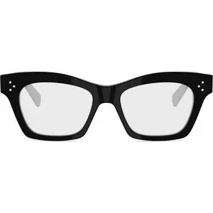 Celine 3 Dots 51mm Cat Eye Optical Glasses - Shiny Black