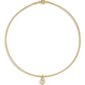 LUV AJ The Georgia Stone Omega Necklace - Gold