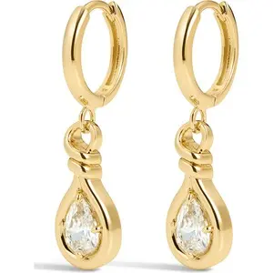 LUV AJ The Georgia Stone Knot Drop Earrings - Gold