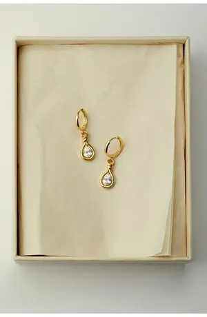 LUV AJ The Georgia Stone Knot Drop Earrings