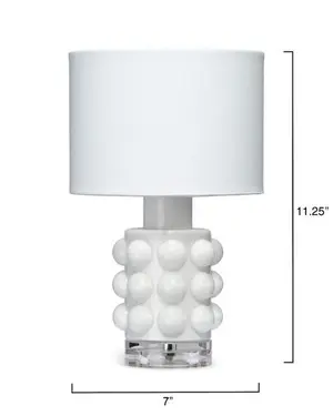JAMIE YOUNG CO. Seltzer Blown Glass Table Lamp - White