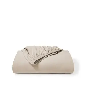 BARE HOME Organic Cotton Jersey Fitted Sheet - Sand